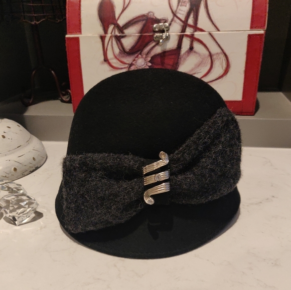 Raffaello Bettini | Accessories | Italian Wool Hat With Jewelled Detail ...